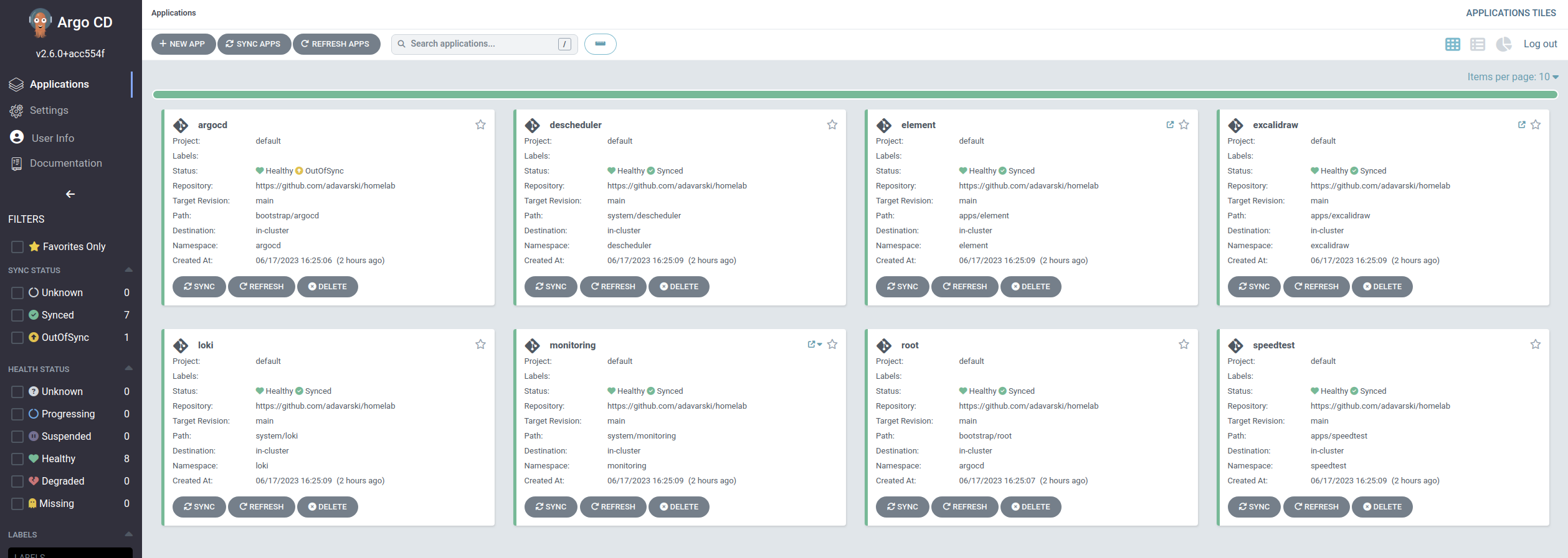 GitOps ArgoCD-based HomeLab Development Environment | homelab-argocd